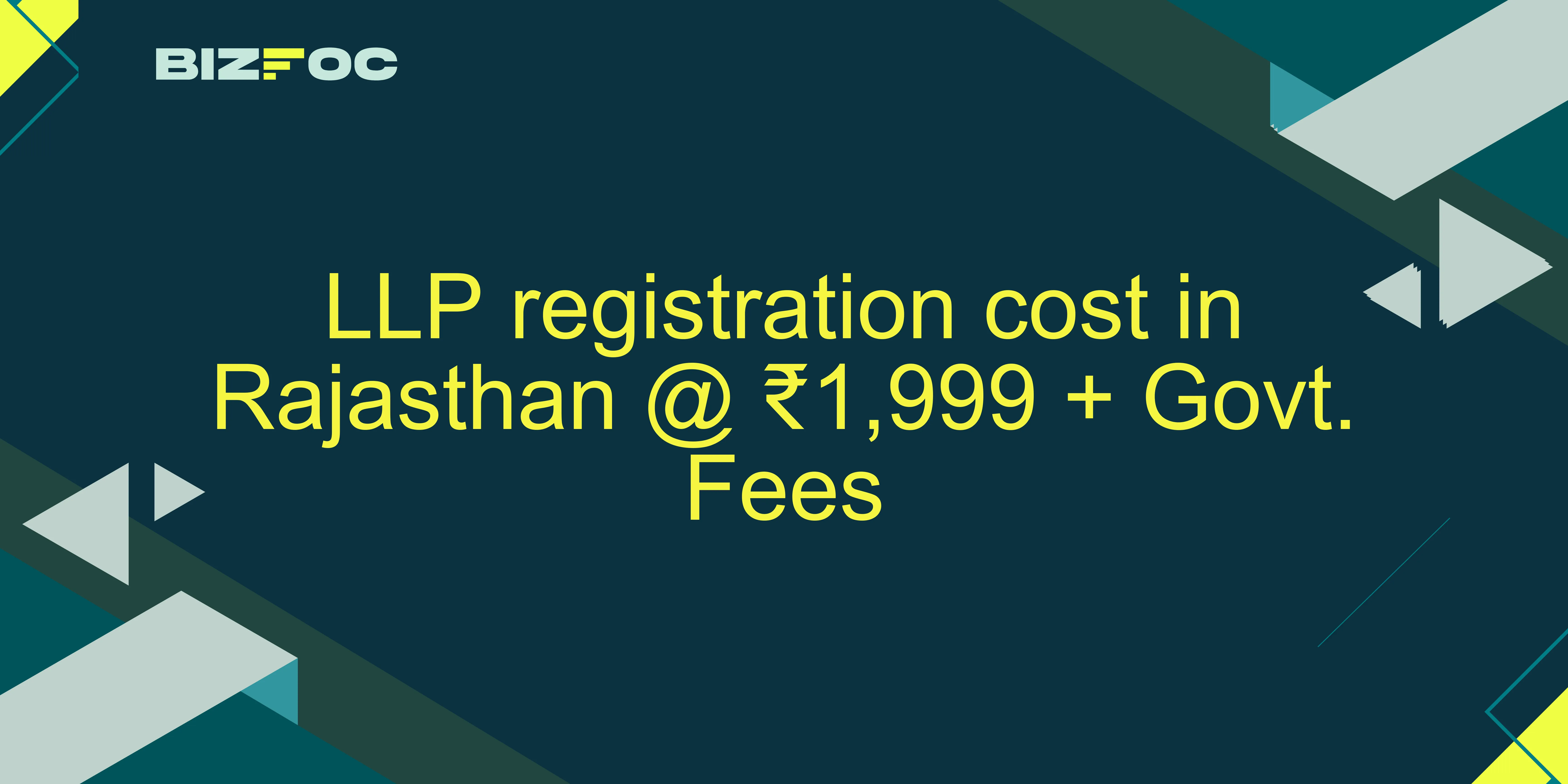 How much does an LLP cost in Rajasthan?