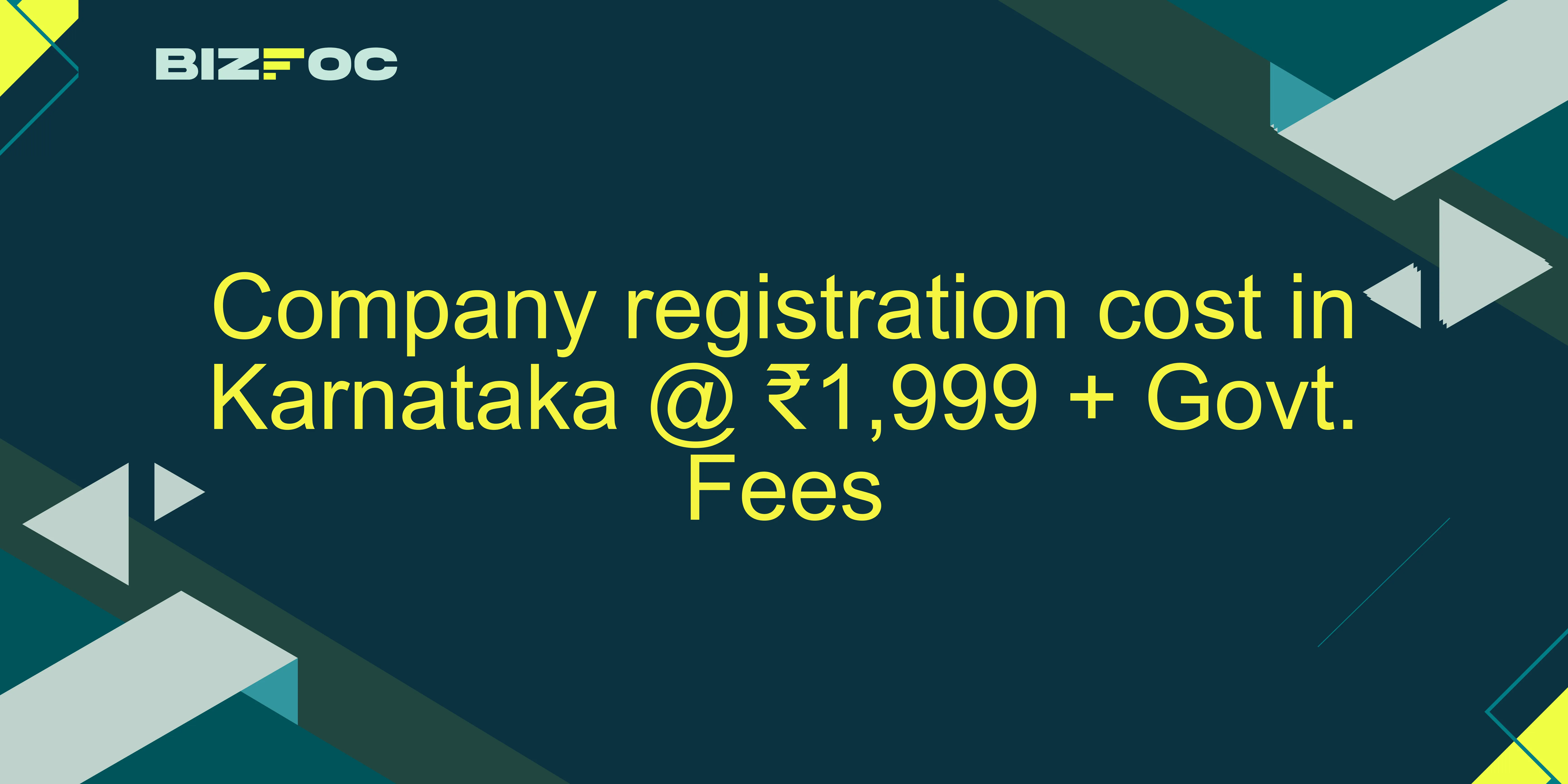 Private Limited Company Registration Cost in Karnataka